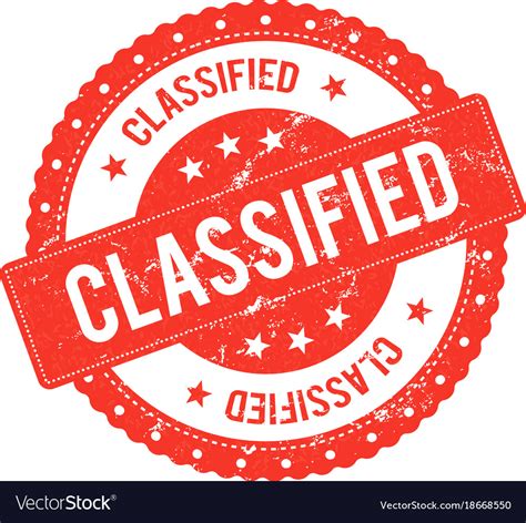 Classified File Seal Certificate Royalty Free Vector Image