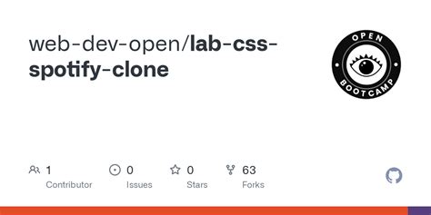 GitHub Web Dev Open Lab Css Spotify Clone