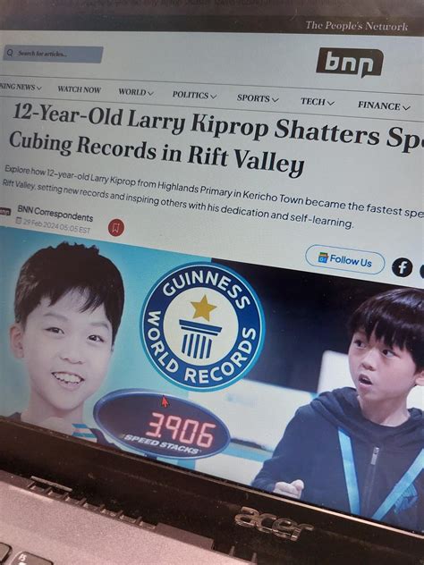 12 Year Old Larry Kiprop Breaks Rubiks Cube World Record R Cubers