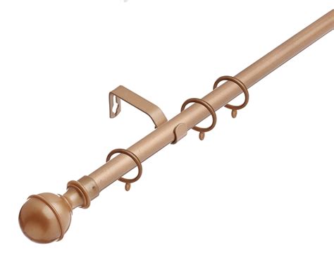 19 Mm Bronze Ball Finial Extendable Metal Curtain Pole Rods
