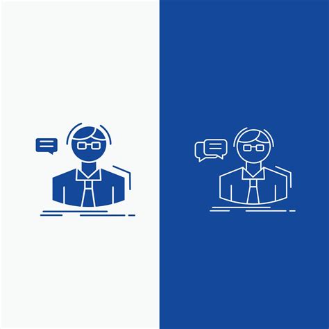 Professeur étudiant Scientifique Prof Ligne Décole Et Bouton Web Glyphe En Bannière