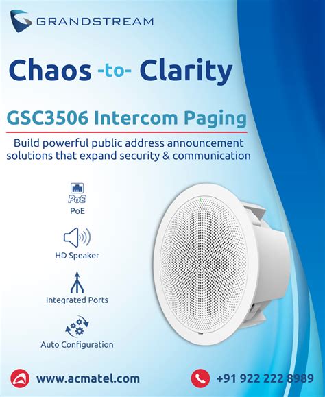 Grandstream Gsc3506 Intercom Paging By Acmatel Communications Pvt Ltd Jun 2023 Medium