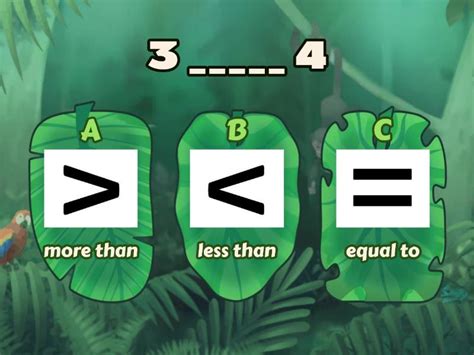 More Than Less Than Equal To Quiz