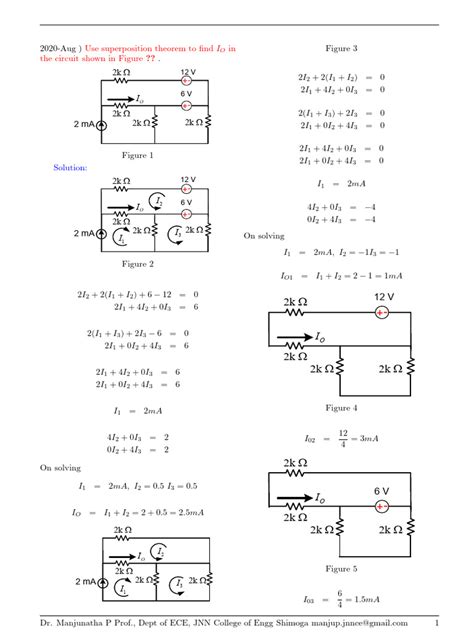 Superposition Theorem2 Pdf Electrical Network Electronic Circuits