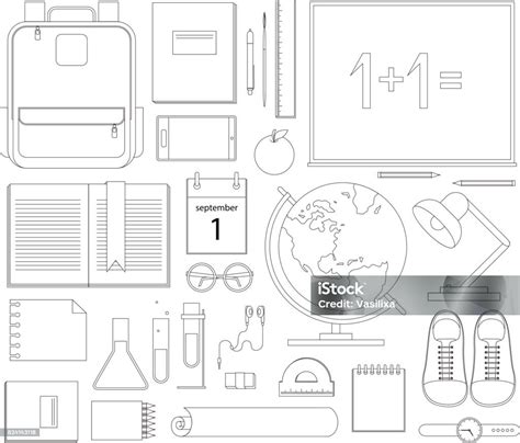 Éléments De Lécole Concepts De Design Plat Vecteur De Léducation