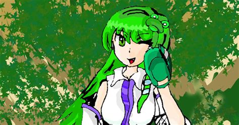 東方 東方ソフト早苗立ち絵 ファミマのイラスト Pixiv