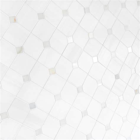 White Gray Dot Marble Mosaic Backsplash Tile
