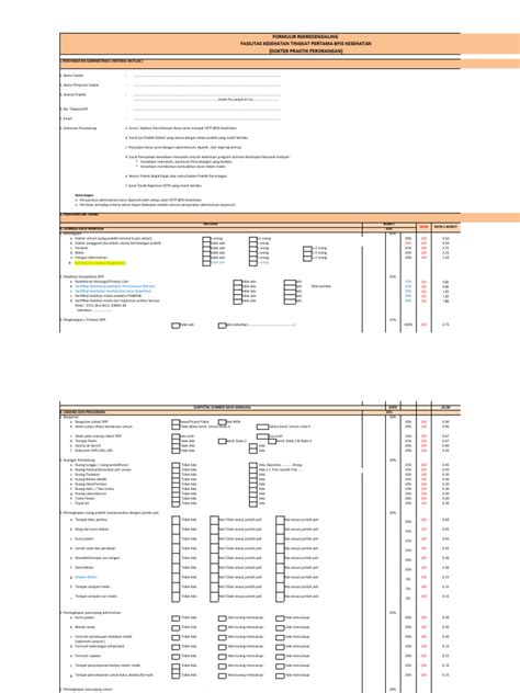 Lampiran 1 Formulir Rekredensialing Fktp New Validasi Pdf