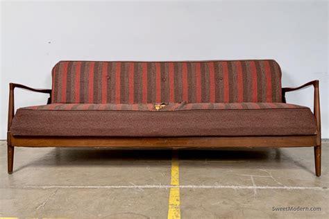 Fold Down Danish Style Sofa Bed Mcm Sofas Sectionals And Loveseats