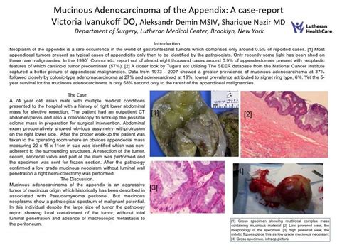 Mucinous Adenocarcinoma Of The Appendix Case Report And Literature