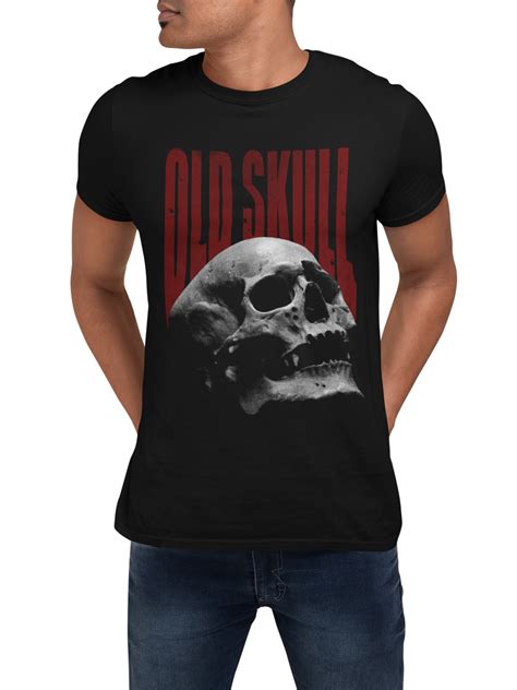 Men S T Shirt Motif Old Skull Men Shirt With Skull Skull Etsy UK