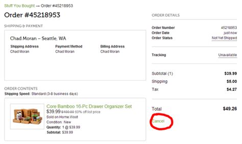Order Cancellation You Can Do It Now If You Must Woot