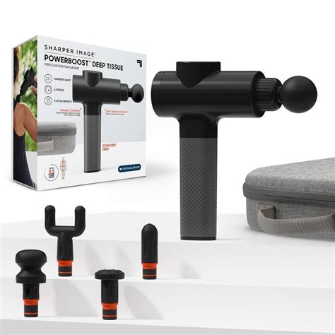 Sharper Image Powerboost Deep Tissue Body Massager Percussion Device The Home Depot