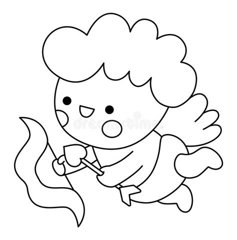 Cupid Clipart Black White Stock Illustrations 242 Cupid Clipart Black