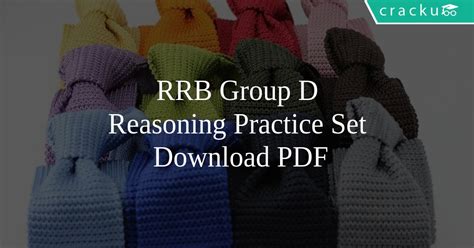 RRB Group D Reasoning Practice Set PDF Cracku