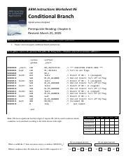 Understanding ARM Conditional Branch Instructions Single Vs Course Hero