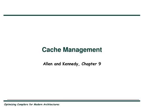 PPT Cache Management PowerPoint Presentation Free Download ID