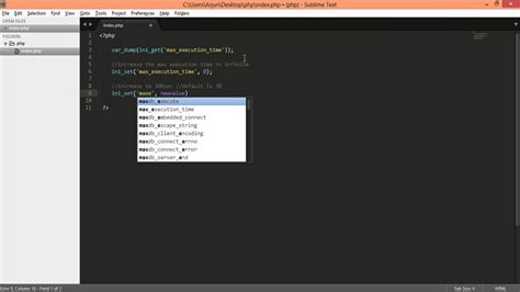 Php Increase Max Execution Time To Infinite Ini Set Youtube