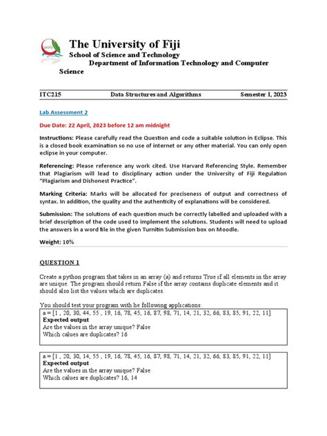 Question Lab Assessment 2 Pdf Computer Program Programming
