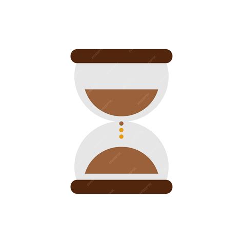 Значок песочных часов плоский дизайн мультяшном стиле элемент