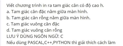 Tuyệt chiêu vẽ tam giác cân rỗng trong c Bí quyết từ cơ bản đến nâng cao