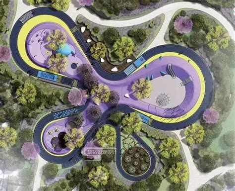 儿童乐园游乐场地公园景观su模型文本cad方案平面图全套资料 花瓣网