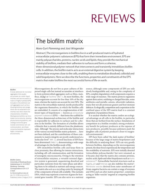 Pdf What Are Bacterial Extracellular Polymeric Substances