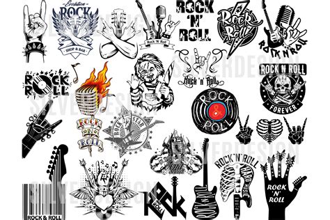 Rock N Roll Svg Bundle Rock Music Svg Png Dxf Eps Pdf Digital