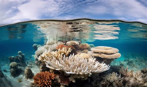 Coral Bleaching Threat Sealife Ai Generated Image