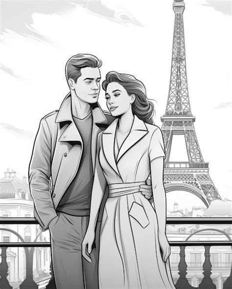 Man And Woman Standing In Front Premium Ai Generated Image
