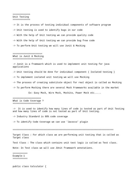 Junit And Mocking Pdf Unit Testing Boolean Data Type