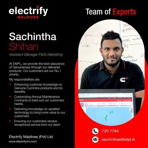 Sachintha Shihan On Linkedin Cummins Genuineparts Maldives