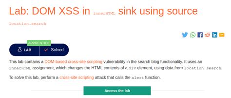 Dom Xss In Innerhtml Sink Using Source Arch Portswigger Write Up Deep Hacking