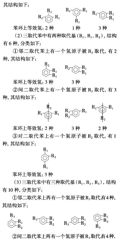 带苯环有机化合物分子的同分异构体书写 化学自习室