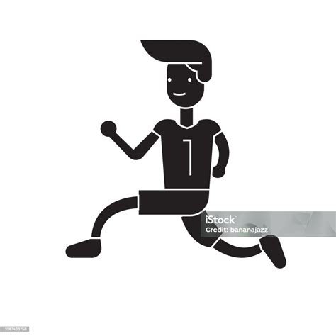 Vetores De Correr Para Ganhar O Ícone Do Conceito De Vetor Preto