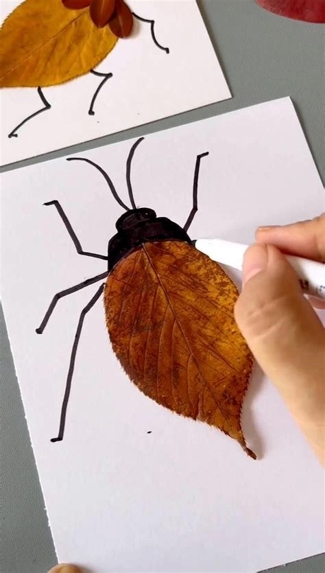 Create Cute Leaf Bug Art With Simple Materials In 2025 Summer Crafts