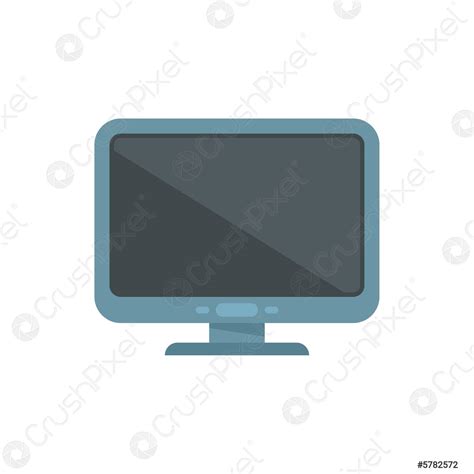 Monitor Border Icon Flat Vector Pc Desktop Stock Vector 5782572