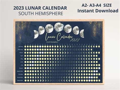 Calendario Lunar 2023 Hemisferio Sur Ilustración Del 51 Off