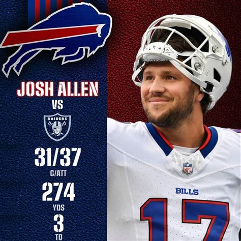 Josh Allen Vs Raiders Rbuffalobills