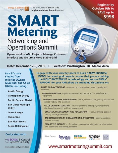 Smart Metering Networking And Operations Summit