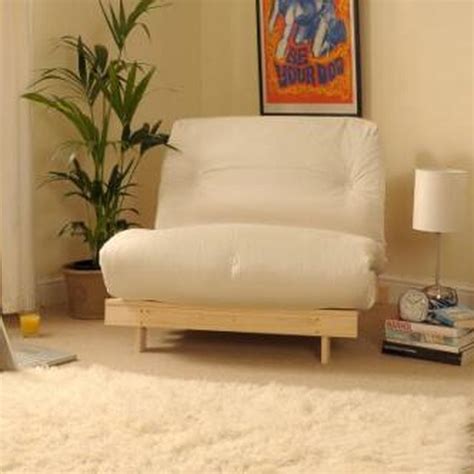 Cream 3ft Premium Luxury Wooden Futon Sofa Bed