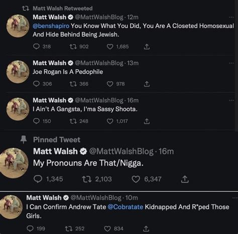 Matt Walsh Got Hacked On Twitter Rjoerogan