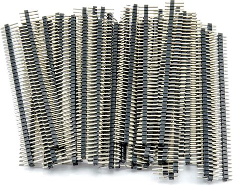 Umtmedia® 50pcs 40 Pin Header Pins 2 54mm Breakaway Male For Breadboard