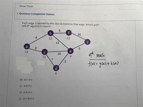 Solved Question Completion Status Each Edge Is Labeled By
