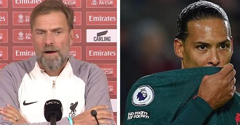 Jurgen Klopp Confirms How Long Van Dijk Will Be Out Injured Football