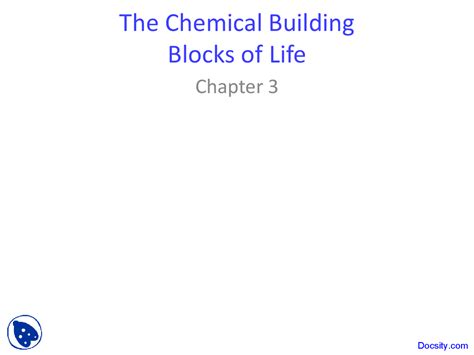 Chemical Building Blocks Of Life Fundametnals Of Biology Lecture Slides Docsity