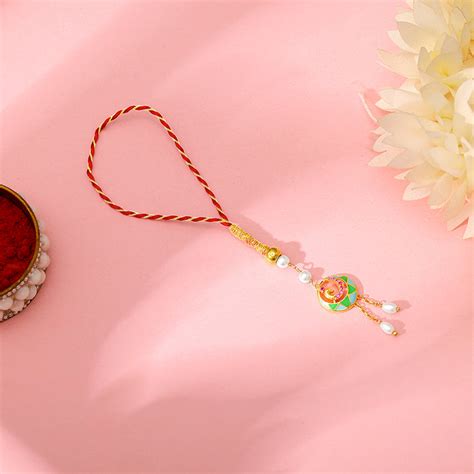 Golden Peacock Lumba Rakhi Giva Jewellery
