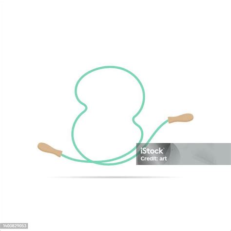 줄넘기로 만든 2 개의 숫자 로고 벡터 격리 된 글꼴 앱 로고 스포츠 및 힐티 디자인 등 건강한 생활방식에 대한 스톡 벡터 아트 및 기타 이미지 Istock