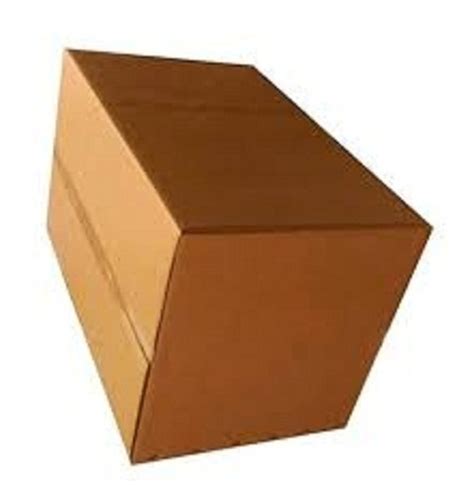 Rectangular Shape Double Wall 5 Ply Brown Corrugated Packaging Box At