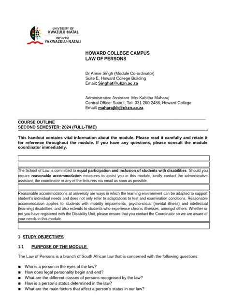 Persons Module Outline F 2024 Pdf Disability Career And Growth